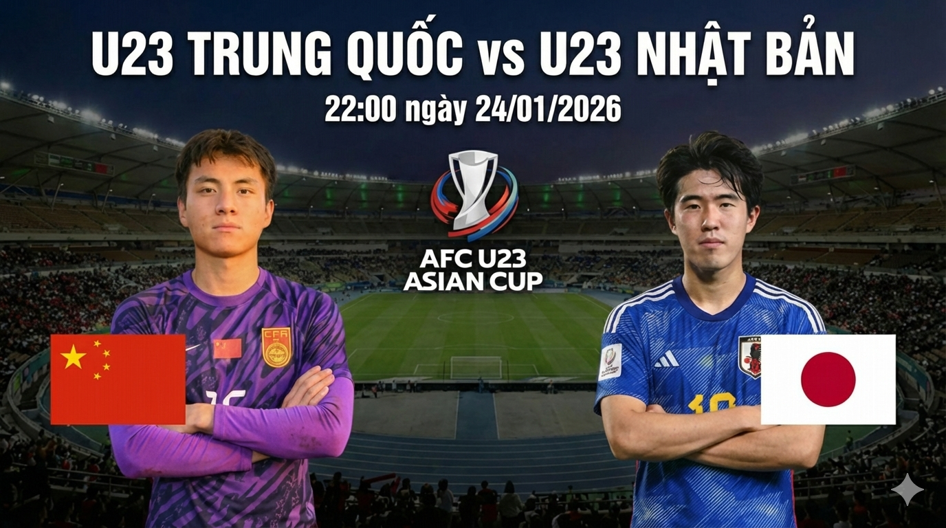 FPT Play, TV360 trực tiếp bóng đá U23 Nhật Bản và U23 Trung Quốc