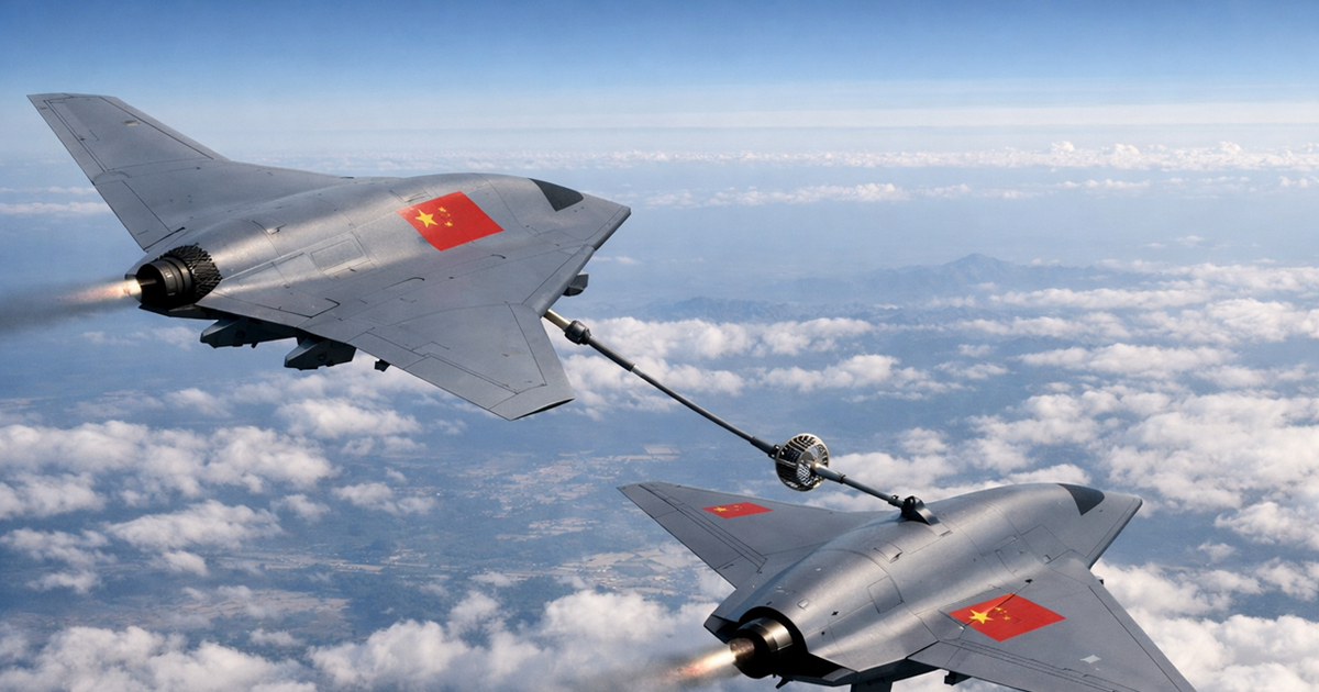 Chinese UAVs self-refuel in mid-air using AI.